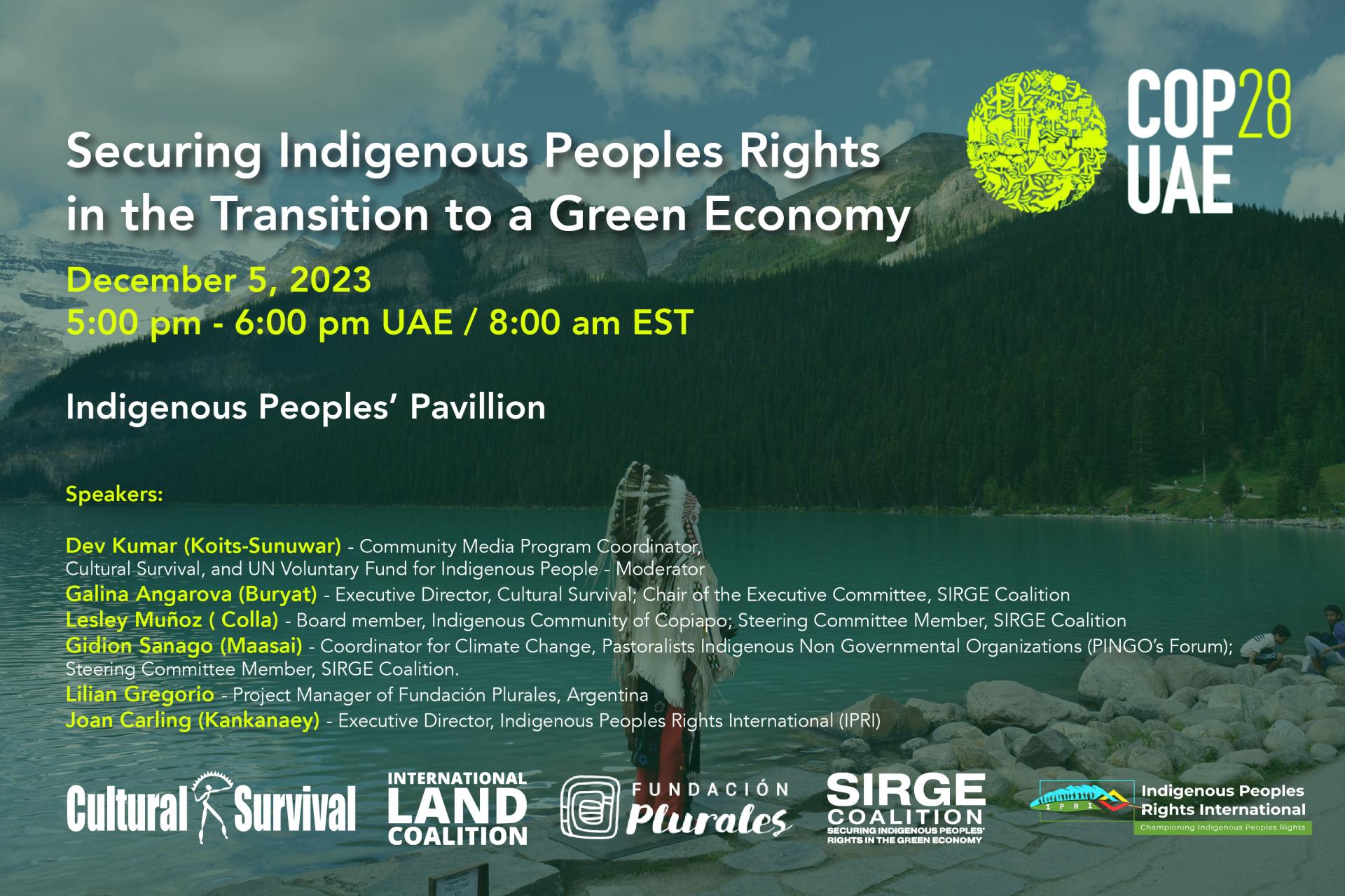Cultural Survival Is Headed to COP28! | Cultural Survival